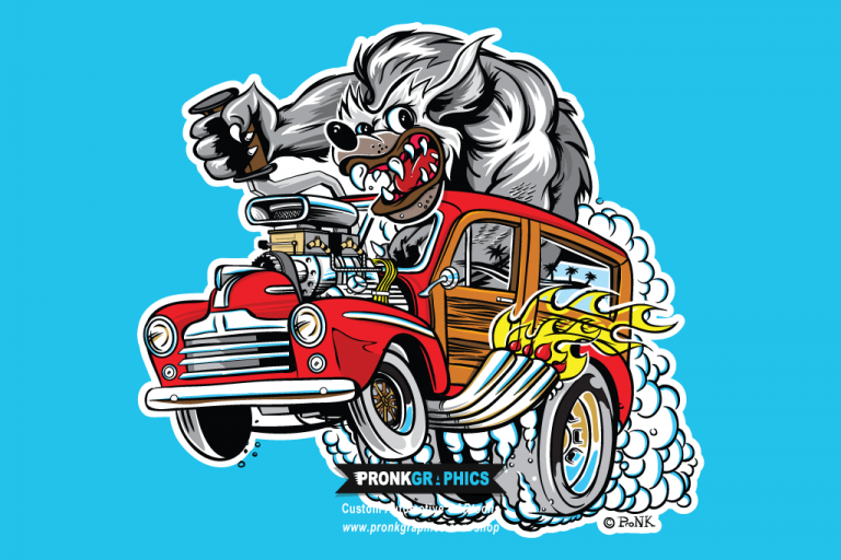 1943 Ford Woody Hotrod Cartoon - Pronk Graphics | Take Creative Action ...